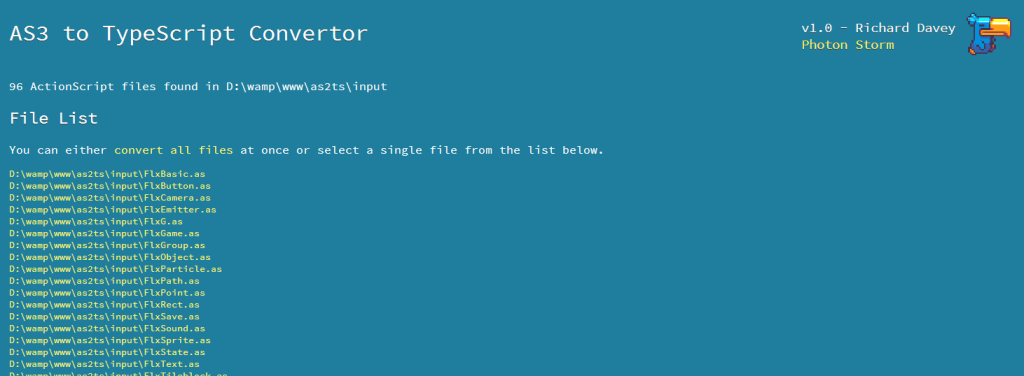 Photon Storm » Blog Archive » AS3 to TypeScript Conversion Script