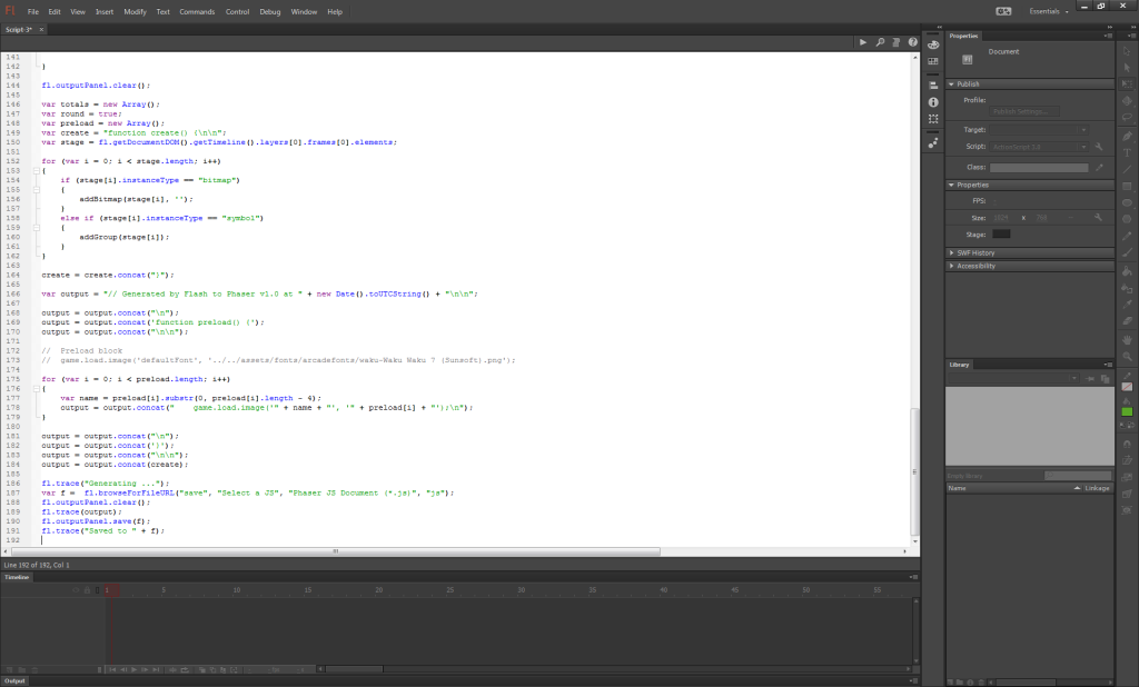 Photon Storm » Blog Archive » Flash to Phaser JSFL Script
